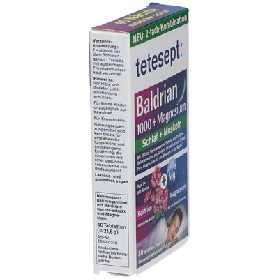 Tetesept Baldrian 1000 + Magnesium 40 St - Shop Apotheke