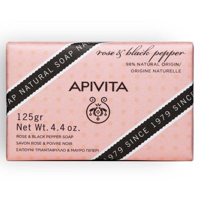 APIVITA Natürliche Seife mit Rose & schwarzem Pfeffer 125 g - Shop Apotheke
