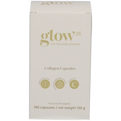 Glow25® Kollagen Kapseln hochdosiert [180 Kapseln] mit Hyaluronsäure und Vitamin C 180 g - Shop ...