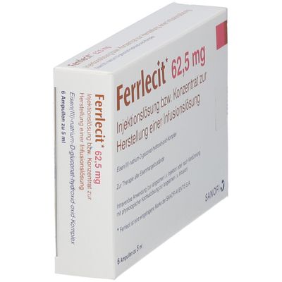 Ferrlecit® 62,5 mg 6x5 ml mit dem E-Rezept kaufen - Shop Apotheke