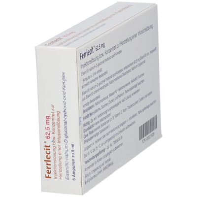 Ferrlecit® 62,5 mg 6x5 ml mit dem E-Rezept kaufen - Shop Apotheke