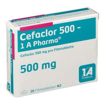 Cefaclor 500 1A Pharma® 20 St mit dem E-Rezept kaufen - Shop Apotheke