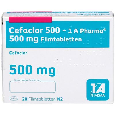 Cefaclor 500 1A Pharma® 20 St mit dem E-Rezept kaufen - Shop Apotheke