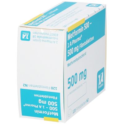 Metformin 500-1A Pharma® 120 St mit dem E-Rezept kaufen - Shop Apotheke