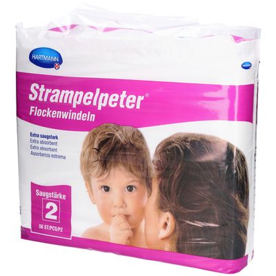 Strampelpeter® Flockenwindeln Saugstärke 2 56 St | Shop Apotheke