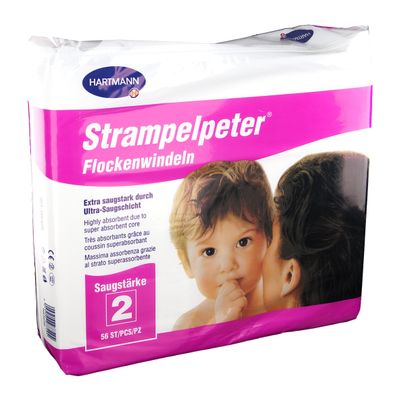 Strampelpeter® Flockenwindeln Saugstärke 2 56 St | Shop Apotheke