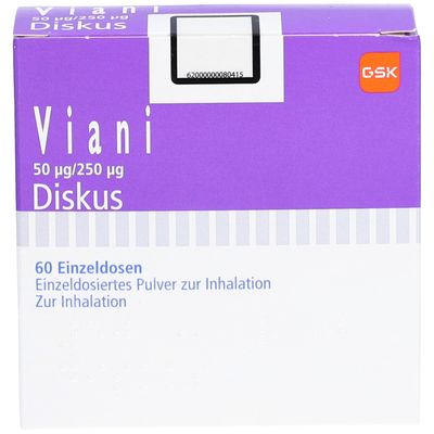 Viani® 50 ug/250 ug Diskus® 60 St mit dem E-Rezept kaufen - Shop Apotheke