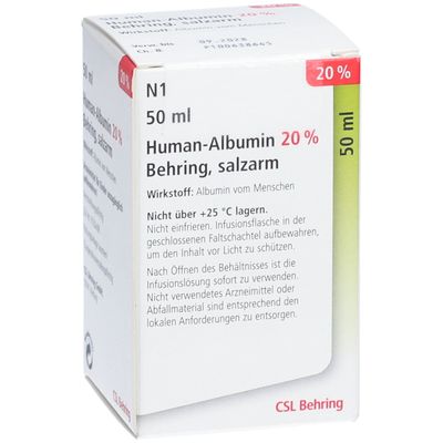 Human Albumin 20% Behring 50 ml mit dem E-Rezept kaufen - Shop Apotheke