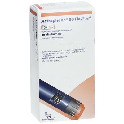 Actraphane® 30 FlexPen® 100 I.E./ml 10x3 ml mit dem E-Rezept kaufen ...