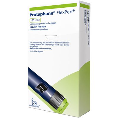 Protaphane® FlexPen® 100 I.E./ml 5x3 ml mit dem E-Rezept kaufen - Shop ...