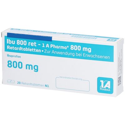 Ibu 800 ret - 1 A Pharma® 20 St mit dem E-Rezept kaufen - SHOP APOTHEKE