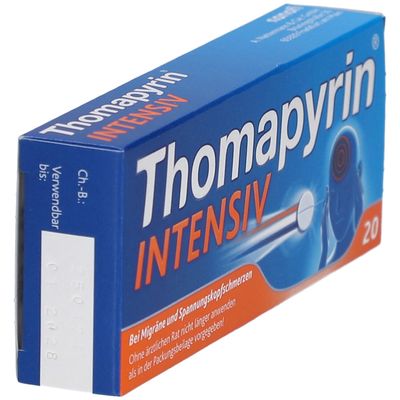 Thomapyrin INTENSIV bei intensiveren Kopfschmerzen & Migräne 20 St ...