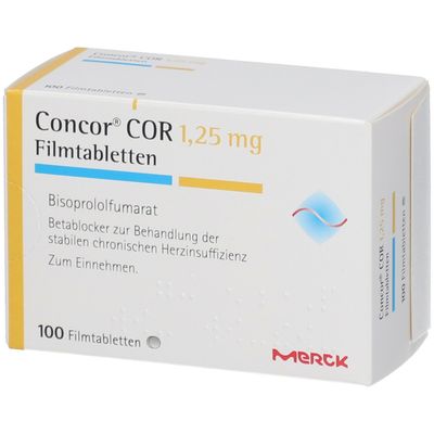 Concor® COR 1,25 mg 100 St mit dem E-Rezept kaufen - Shop Apotheke