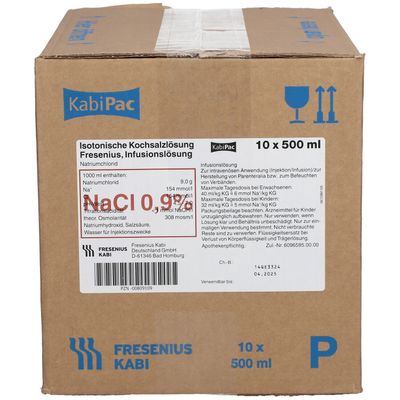 Isotonische Kochsalzlösung 0,9 % 10x500 ml - Shop Apotheke