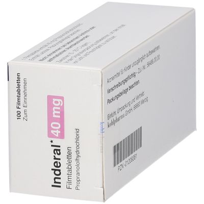 Inderal 40 mg 100 St mit dem E-Rezept kaufen - Shop Apotheke