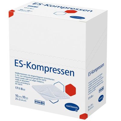ES-Kompressen steril 8fach 10 x 10 cm 25x2 St - Shop Apotheke