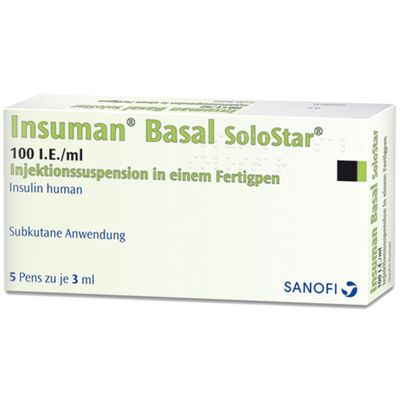 Insuman® Basal SoloStar® 100 I.E./ml 5x3 ml mit dem E-Rezept kaufen ...
