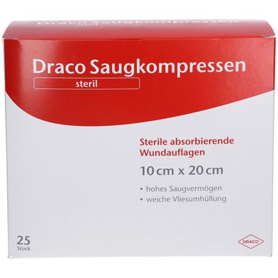 Draco Saugkompressen 10 x 20 cm steril 25 St - Shop Apotheke