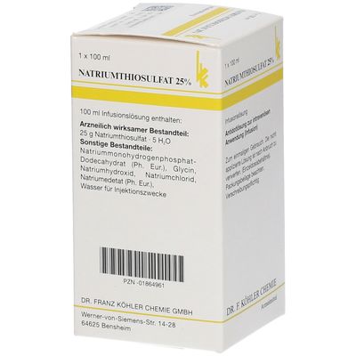 NATRIUMTHIOSULFAT 25 % 100 ml mit dem E-Rezept kaufen - Shop Apotheke