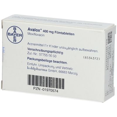 Avalox 400 mg 7 St mit dem E-Rezept kaufen - Shop Apotheke
