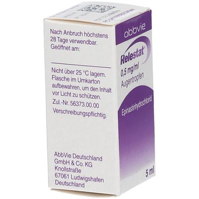 Relestat® 0.5Mg/Ml Augen 5 ml mit dem E-Rezept kaufen - Shop Apotheke