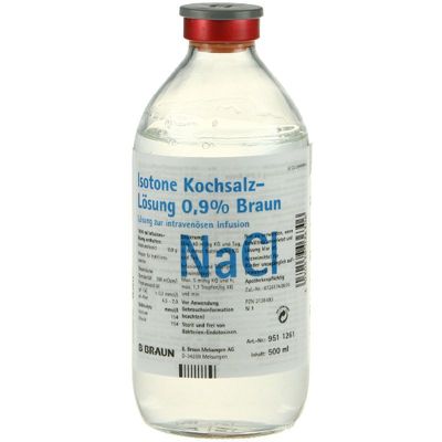 Isotone Kochsalz-Lösung 0,9% B. Braun, Glasflasche 10x500 ml - Shop Apotheke