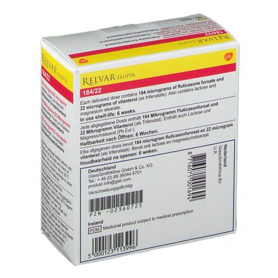 RELVAR® ELLIPTA® 184 Mikrogramm/22 Mikrogramm 1x30 St mit dem E-Rezept ...