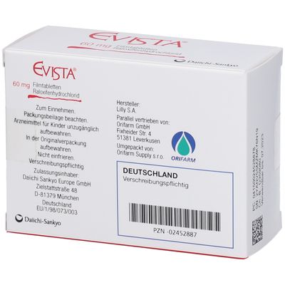 Evista 60 mg 84 St mit dem E-Rezept kaufen - Shop Apotheke