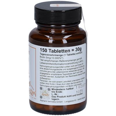 Biotin 5 mg N 150 St - Shop Apotheke