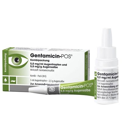 Gentamicin-POS® Kombipack Augensalbe + Augentropfen. 1 St mit dem E ...