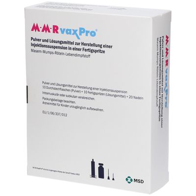 MMR Vaxpro 10x0,5 ml mit dem E-Rezept kaufen - Shop Apotheke