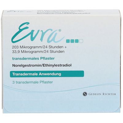 Evra® 203 µg/24 Stunden + 33,9 µg/24 Stunden 3 St mit dem E-Rezept ...
