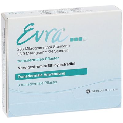 Evra® 203 µg/24 Stunden + 33,9 µg/24 Stunden 3 St mit dem E-Rezept ...