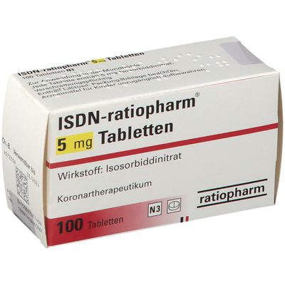 ISDN-ratiopharm® 5 mg 100 St mit dem E-Rezept kaufen - Shop Apotheke