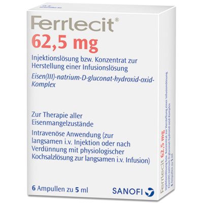 Ferrlecit® 62,5 mg 6x5 ml mit dem E-Rezept kaufen - Shop Apotheke