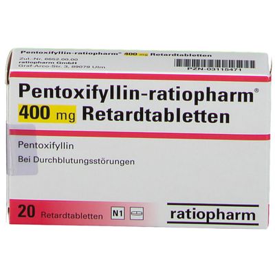 Pentoxifyllin-ratiopharm® 400 mg 20 St mit dem E-Rezept kaufen - Shop ...