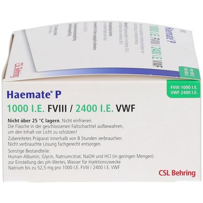 Haemate P 1000 I.E. 1 St mit dem E-Rezept kaufen - Shop Apotheke