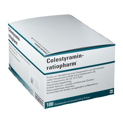 Colestyramin-ratiopharm® 100 St mit dem E-Rezept kaufen - Shop Apotheke