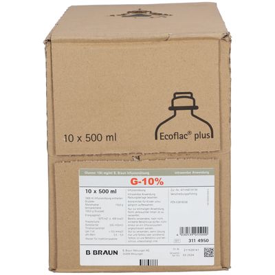 Glucose 10% B. Braun Ecoflac Plus 10x500 ml mit dem E-Rezept kaufen - Shop Apotheke