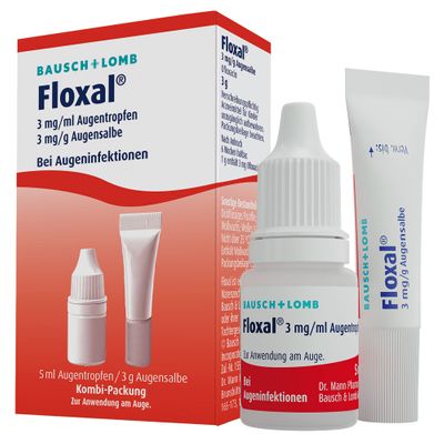 Floxal® 3 mg/ml Augentropfen + 3 mg/ml Augensalbe 1 St mit dem E-Rezept ...