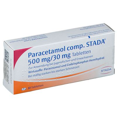 Paracetamol comp. STADA® 500 mg/30 mg 10 St mit dem E-Rezept kaufen ...