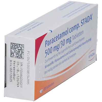 Paracetamol comp. STADA® 500 mg/30 mg 20 St mit dem E-Rezept kaufen ...