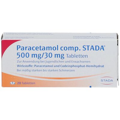 Paracetamol comp. STADA® 500 mg/30 mg 20 St mit dem E-Rezept kaufen ...