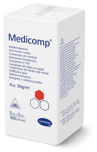 Medicomp® Kompressen unsteril 5 cm x 5 cm 100 St - Shop Apotheke