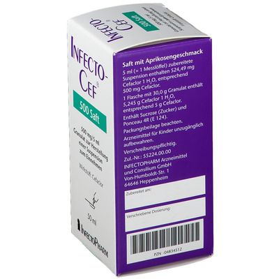 InfectoCef® 500 Saft 50 ml mit dem E-Rezept kaufen - Shop Apotheke