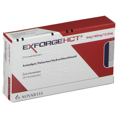 Exforge® HCT 5 mg/160 mg/12,5 mg 28 St mit dem E-Rezept kaufen - Shop Apotheke