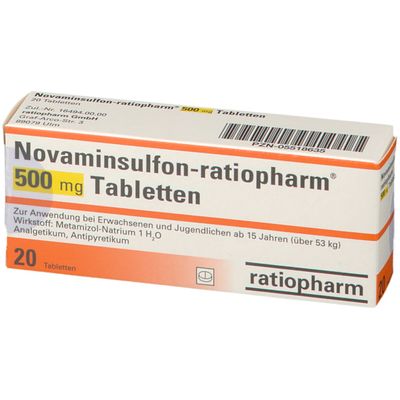 Novaminsulfon-ratiopharm® 500 mg 20 St mit dem E-Rezept kaufen - Shop ...