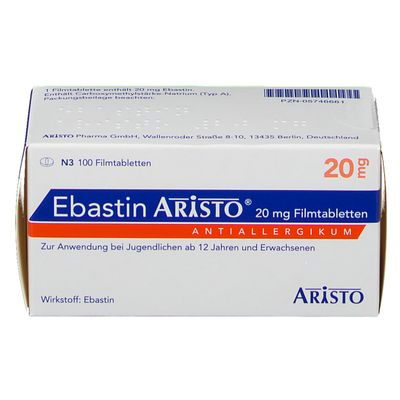 Ebastin Aristo® 20 mg 100 St mit dem E-Rezept kaufen - Shop Apotheke