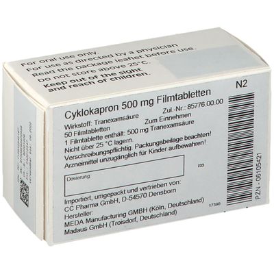 Cyklokapron 500 mg 50 St mit dem E-Rezept kaufen - Shop Apotheke
