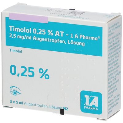 Timolol 0.25% At 1A Pharma® 3x5 ml mit dem E-Rezept kaufen - Shop Apotheke